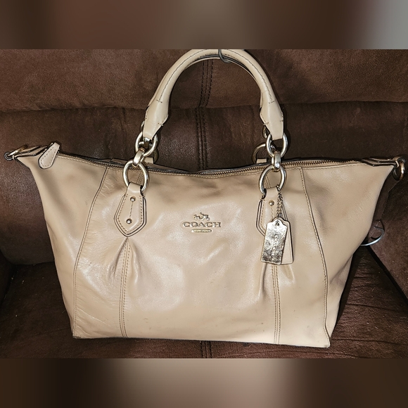 Coach | Bags | Coach Colette Convertable Satchel Crossbody Bag Cream ...